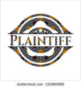 Plaintiff Arabic Style Emblem Arabesque Decoration Stock Vector ...