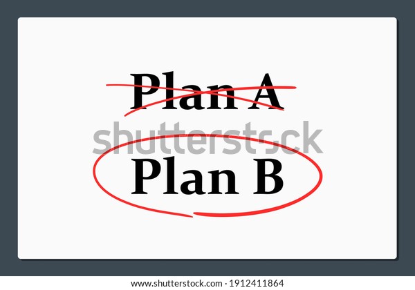 Plan Plan B Business Planning Strategy Stock Vector (Royalty Free ...