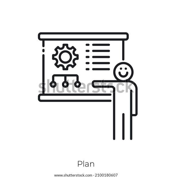 Plan Icon Outline Style Icon Design Stock Vector (Royalty Free ...
