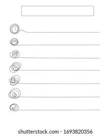 Plan List Line On White Background Stock Vector (Royalty Free ...