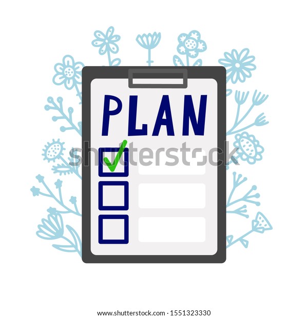 Plan Todo List Promises Goals List Stock Vector (Royalty Free ...