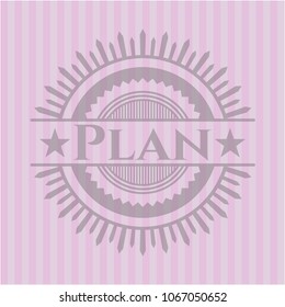Plan Vintage Pink Emblem Stock Vector (Royalty Free) 1067050652 ...