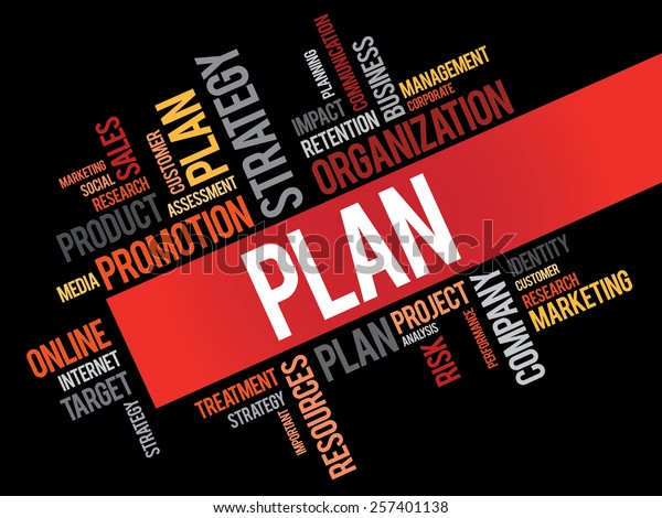 Plan Word Cloud Business Concept Stock Vector (Royalty Free) 257401138