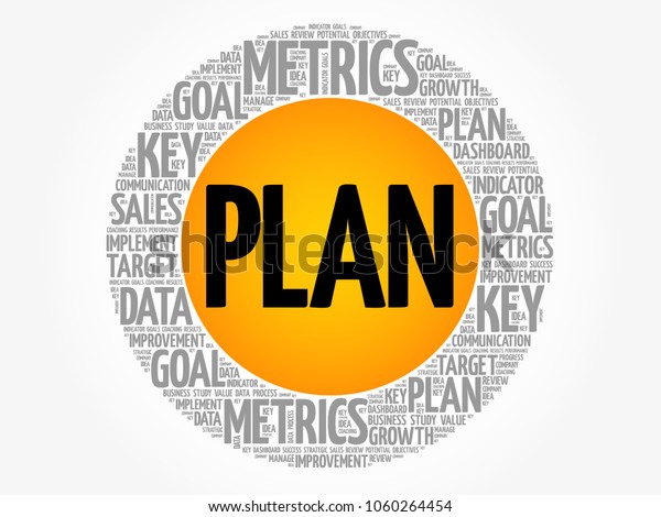 Plan Word Cloud Collage Business Concept Stock Vector (Royalty Free ...