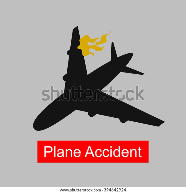 Plane Accident Vector Illustration Stock Vector (Royalty Free ...