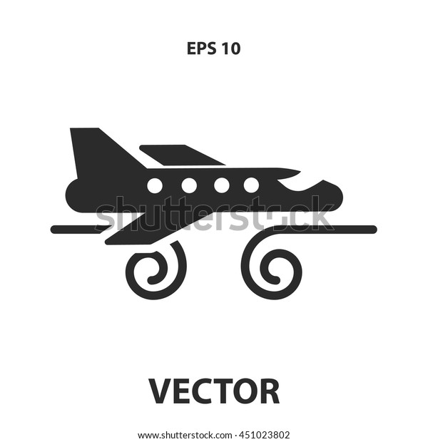 Plane Air Turbulence Icon Stock Vector (Royalty Free) 451023802