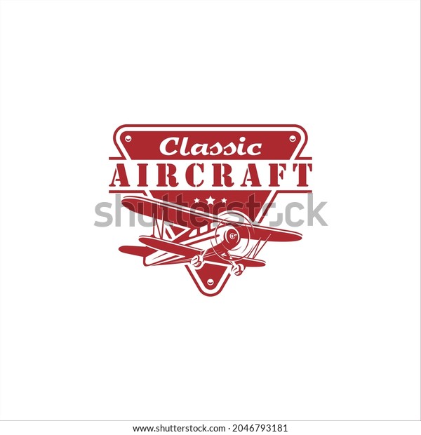 Plane Airplane Aircraft Logo Design Vector: เวกเตอร์สต็อก (ปลอดค่า ...