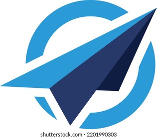 Plane Blue Logo Apps Company Stock Vector (Royalty Free) 2201990303 ...