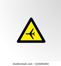 Plane Caution Warn Symbol Public Transport Stock Vector (Royalty Free ...