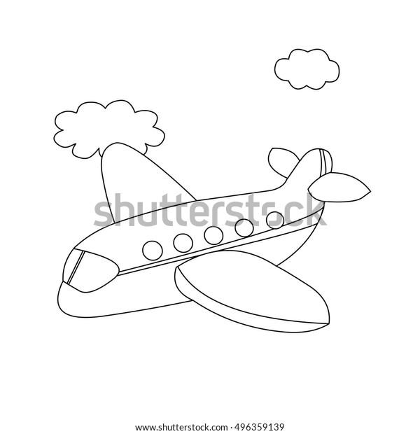 Plane Coloring Icon Logo Cartoon Vector Stock Vector (Royalty Free ...