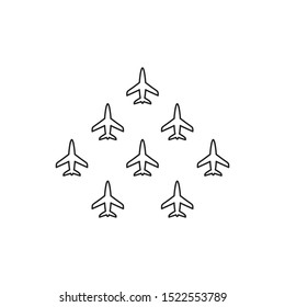 Plane Formation Icon Illustration Design Template Stock Vector (Royalty ...