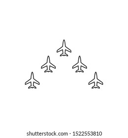 Plane Formation Icon Illustration Design Template Stock Vector (Royalty ...