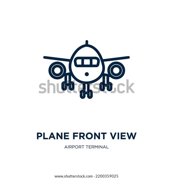 Plane Front View Icon Airport Terminal Stock Vector (Royalty Free ...
