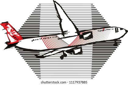Plane Graphic Design Vector Art Stock Vector (Royalty Free) 1117937885 ...