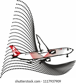 Plane Graphic Design Vector Art Stock Vector (Royalty Free) 1117937909 ...