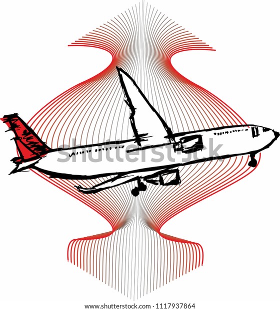 Plane Graphic Design Vector Art Stock Vector (Royalty Free) 1117937864 ...