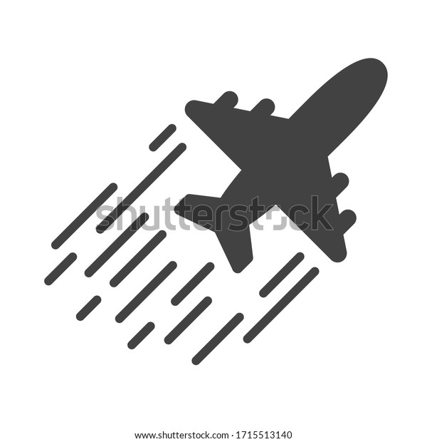 Plane Icon Airplane Flying Sky Speed Stock Vector (Royalty Free ...