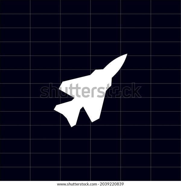 Plane Icon F15 Strike Eagle Icon Stock Vector (Royalty Free) 2039220839 ...