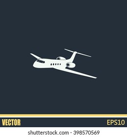 Plane Icon Flat Design Style Stock Vector (Royalty Free) 398570569 ...