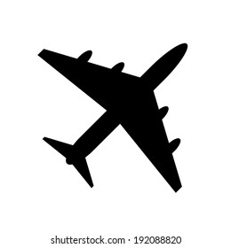 Plane Icon On White Background Vector Stock Vector (Royalty Free ...