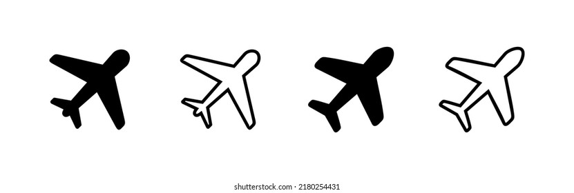 Plane Icon Vector Airplane Sign Symbol Stock Vector (Royalty Free ...