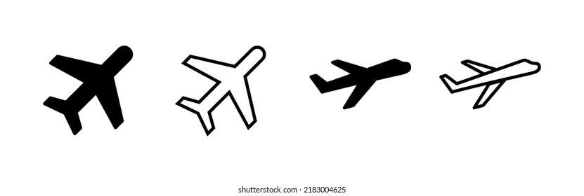 Plane Icon Vector Airplane Sign Symbol Stock Vector (Royalty Free ...