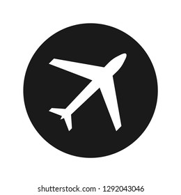 Airplane Icon Circle Vector Illustration Stock Vector (Royalty Free ...