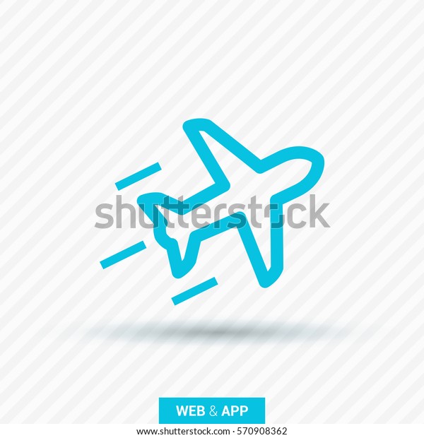 Plane Isolated Minimal Icon Aircraft Graph Stock Vector (Royalty Free ...