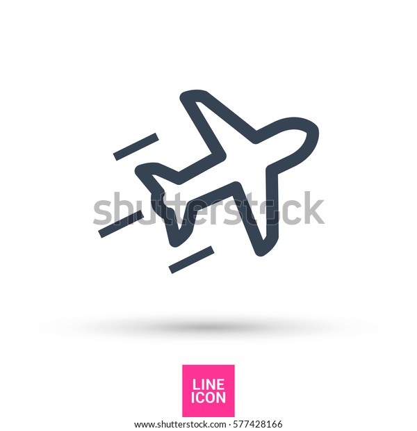 Plane Isolated Minimal Icon Aircraft Graph Stock Vector (Royalty Free ...