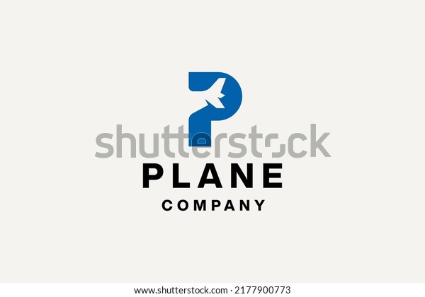 Plane Letter P Logo Design Vector: เวกเตอร์สต็อก (ปลอดค่าลิขสิทธิ์ ...