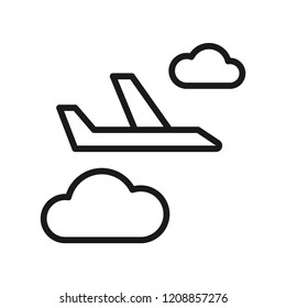 Plane On Air Simple Flat Design Stock Vector (Royalty Free) 1208857276 ...