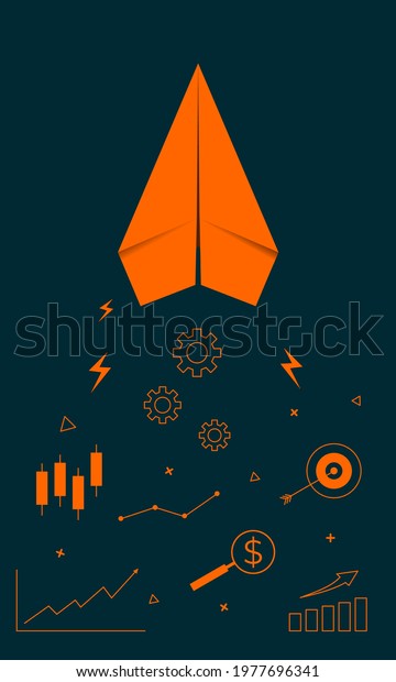 Plane Papercraft Origami Vector Infographic Stock Vector (Royalty Free ...
