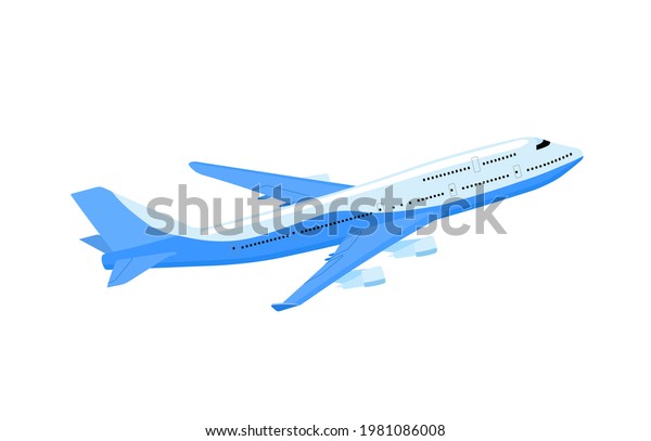 Plane Passenger Airplane Flight Forward Air Stock Vector (Royalty Free ...