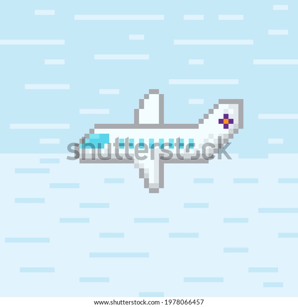 Plane Pixel Art Airplane Pixel Art Stock Vector (Royalty Free ...