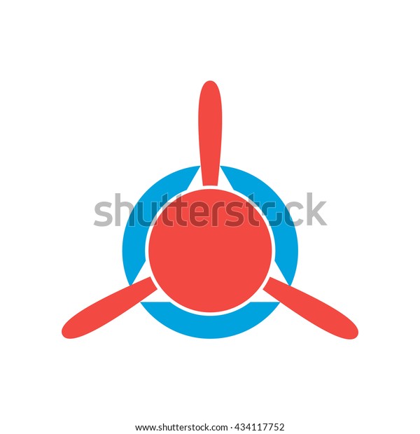 Plane Propeller Simple Aviation Logo Aircraft Stock Vector (Royalty ...