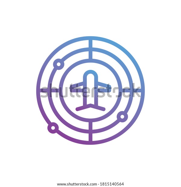 Plane Radar Icon Logo Illustration Vector Stock Vector (Royalty Free ...