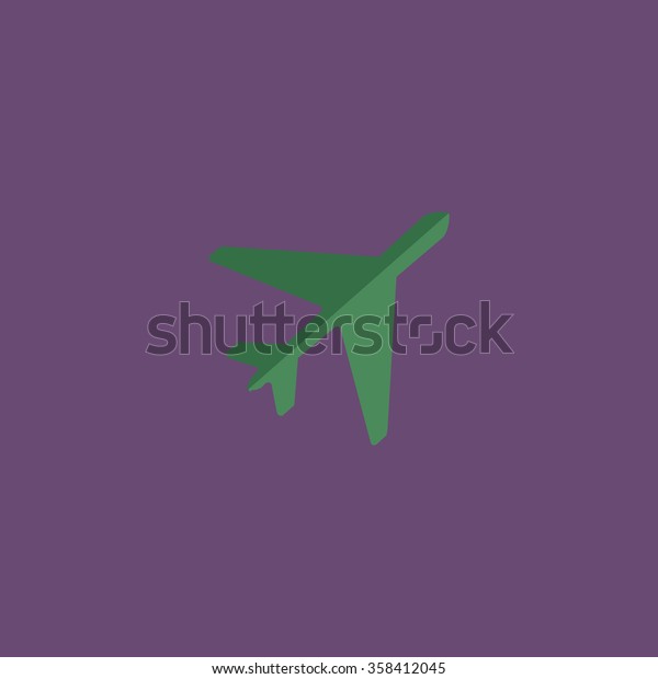 Plane Retro Dim Color Vector Flat Stock Vector (Royalty Free) 358412045 ...