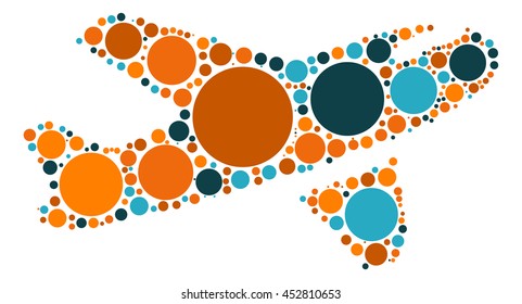 Plane Shape Vector Design By Color: เวกเตอร์สต็อก (ปลอดค่าลิขสิทธิ์ ...