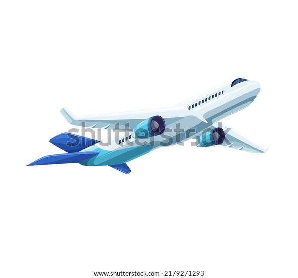 Plane Take Off Vector Illustration Cartoon: เวกเตอร์สต็อก (ปลอดค่า ...