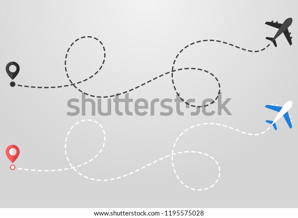 Plane Track Icon On White Background Stock Vector (Royalty Free ...