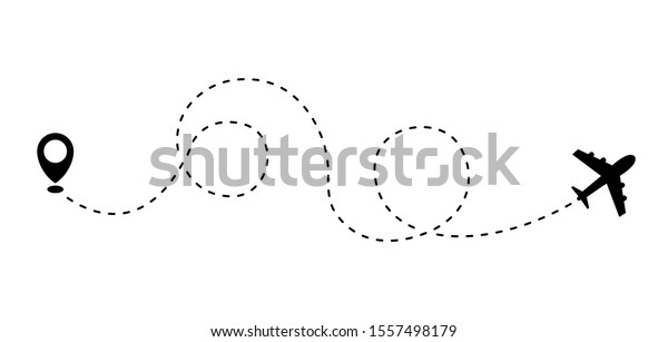 Plane Track Icon On White Background Stock Vector (Royalty Free ...