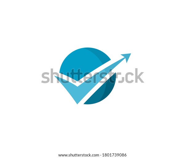 Plane Travel Logo Check Mark Icon Stock Vector (Royalty Free ...