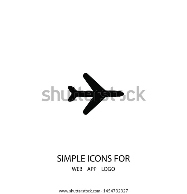Plane Vector Icon Aircraft Airoplane Vector Stock Vector (Royalty Free ...