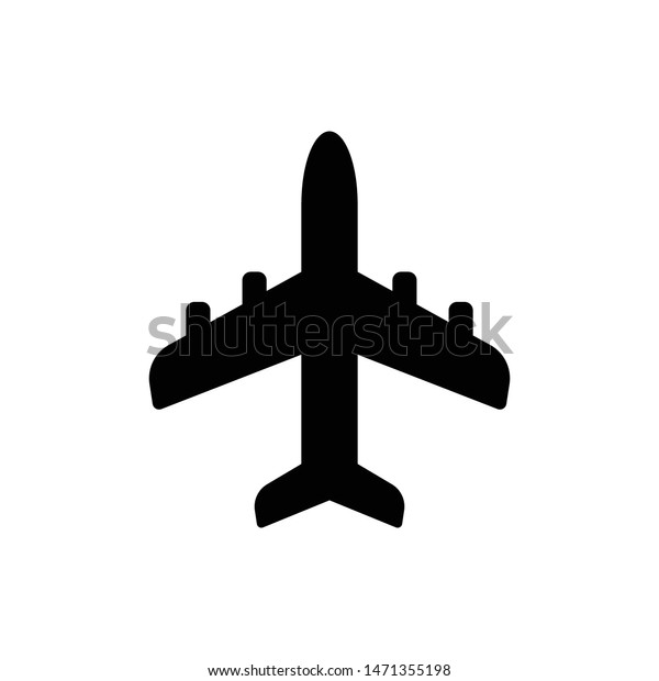 Plane vector icon, airport and airplane pictogram symbol