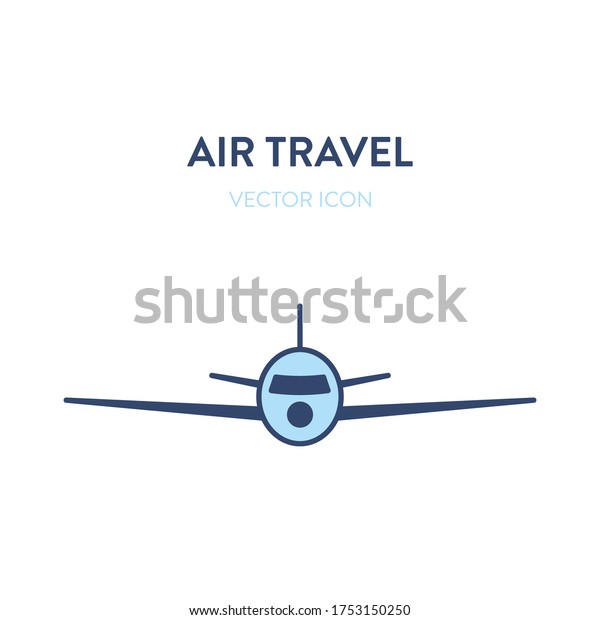 Plane Vector Icon Vector Illustration Front Stock Vector (Royalty Free ...