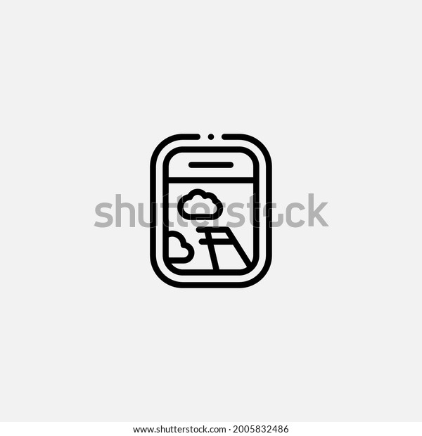 Plane Window Icon Sign Vectorsymbol Logo Stock Vector (Royalty Free ...