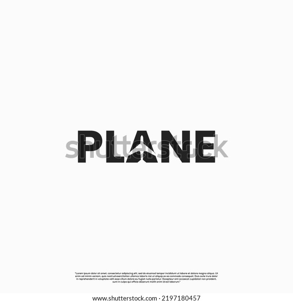 Plane Wordmark Logo Design Word Plane Stock Vector (Royalty Free ...