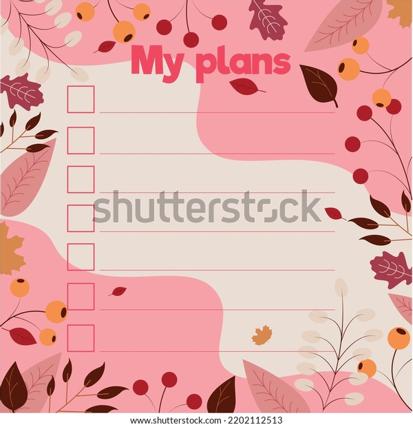 Planer My Plans Plants Stock Vector (Royalty Free) 2202112513 ...