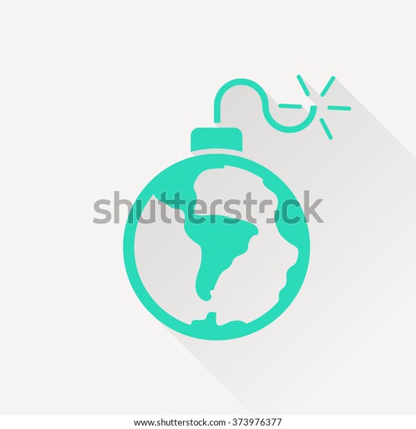 Planet Bomb Vector Illustration Stock Vector (Royalty Free) 373976377 ...