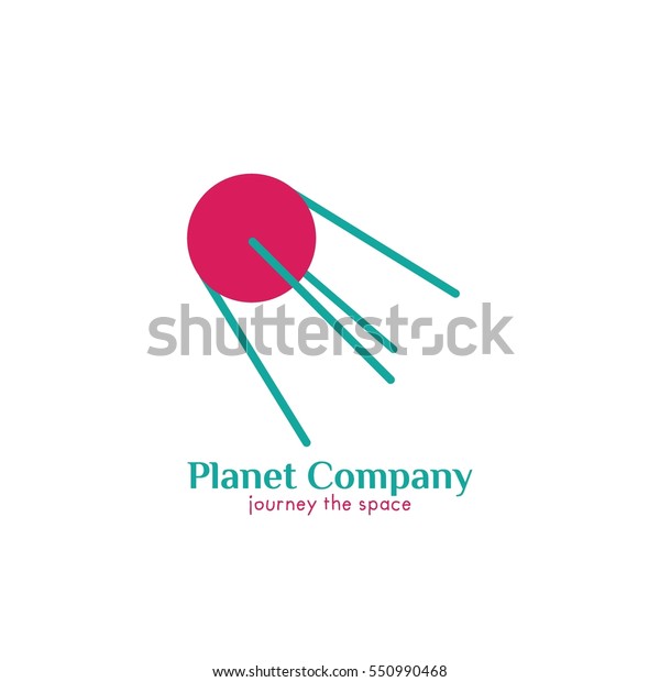 Planet Company Logo Design Template Flat Stock Vector (Royalty Free ...